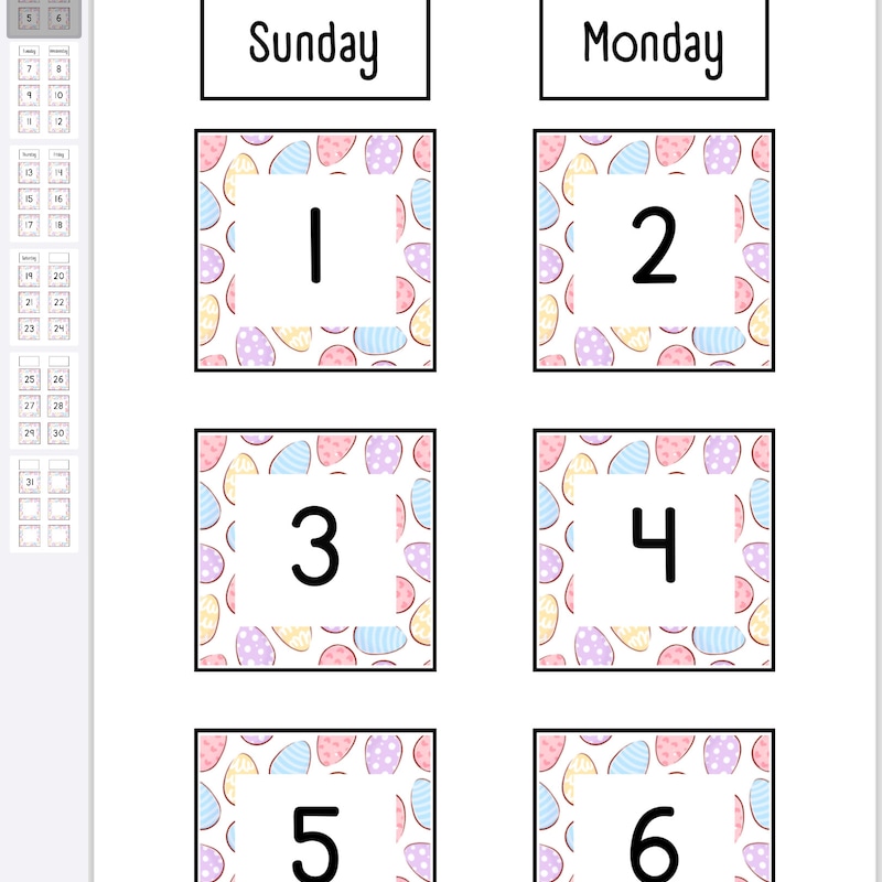 April Calendar 2025 - Etsy