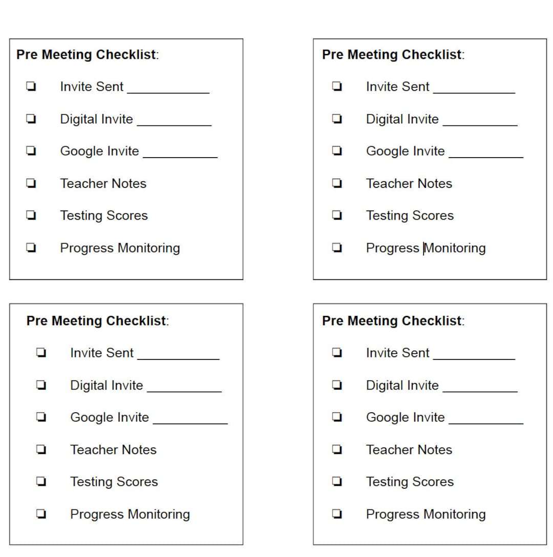 Post It Notes IEP Checklist - Etsy