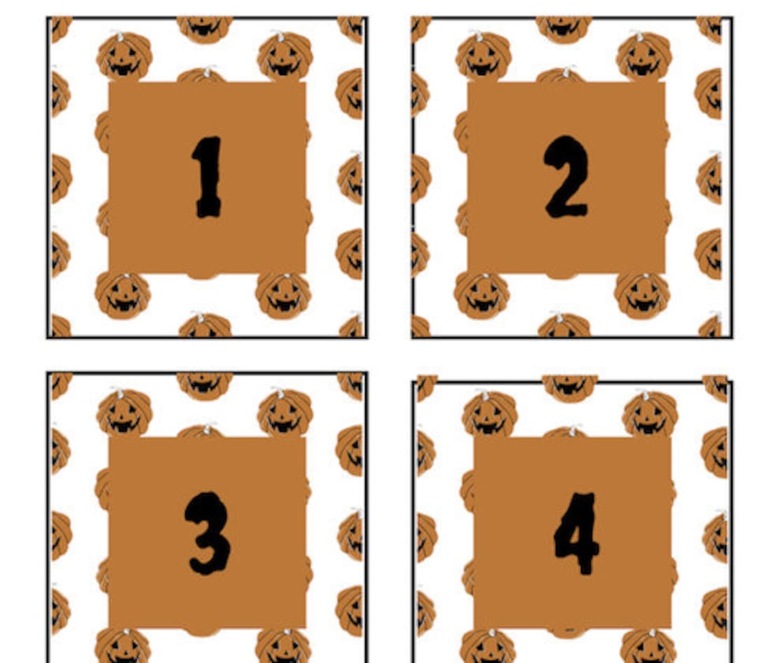 October Calendar Numbers Halloween Classroom - Etsy
