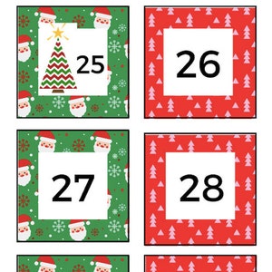 December Calendar Numbers Christmas Classroom - Etsy Canada