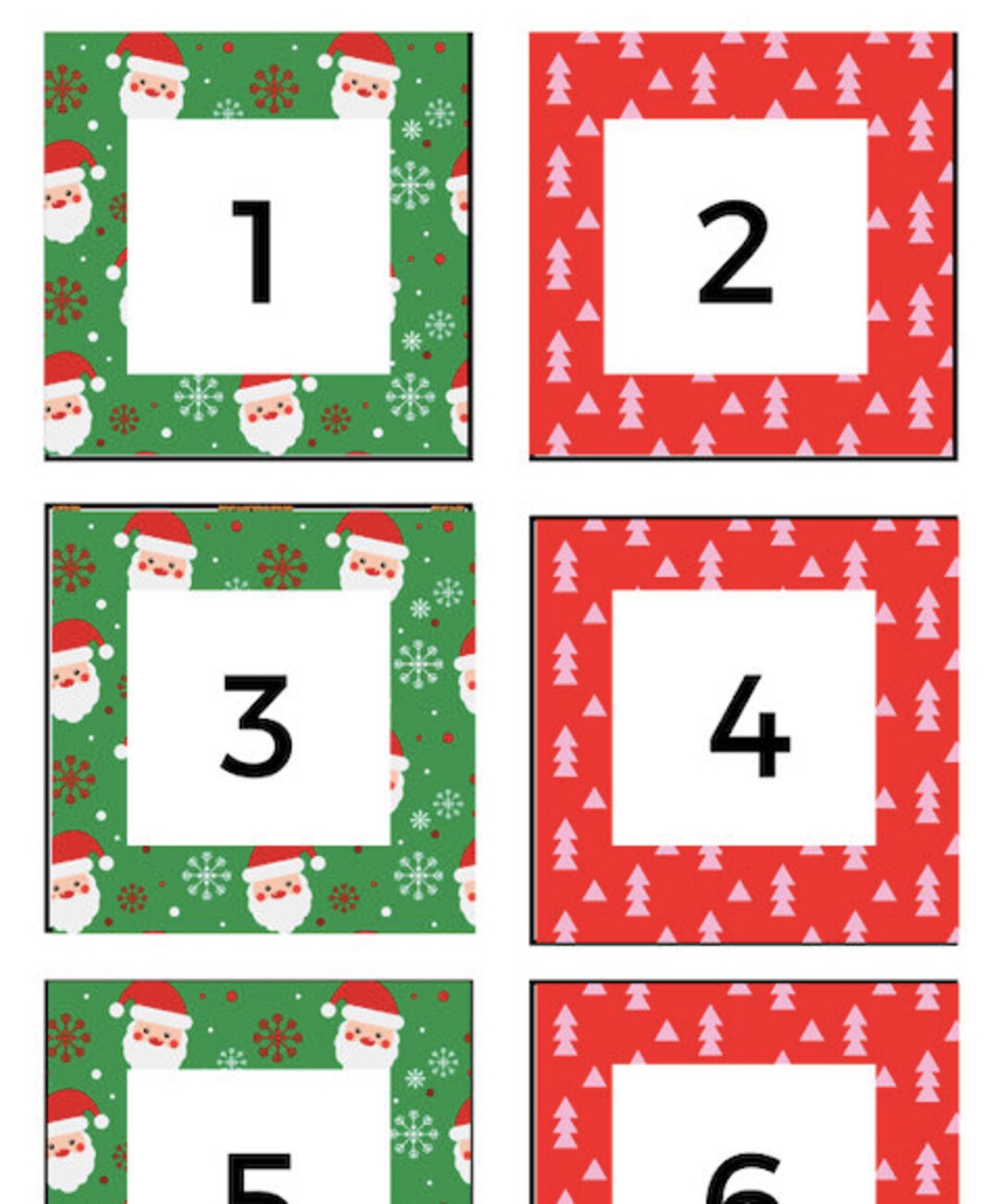 December Calendar Numbers Christmas Classroom - Etsy Canada