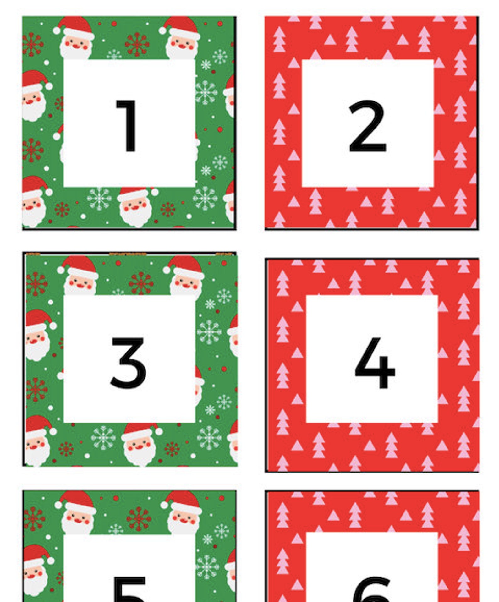 December Calendar Numbers Christmas Classroom - Etsy Canada