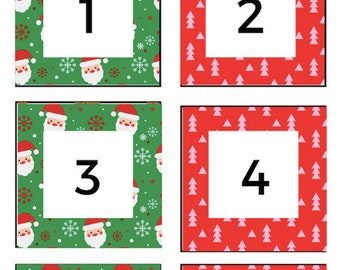 Advent Christmas Numbers December Daily Advent Numbers - Etsy