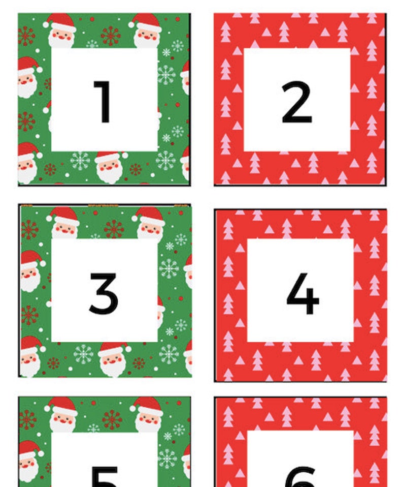 December Calendar Numbers Christmas Classroom - Etsy Canada