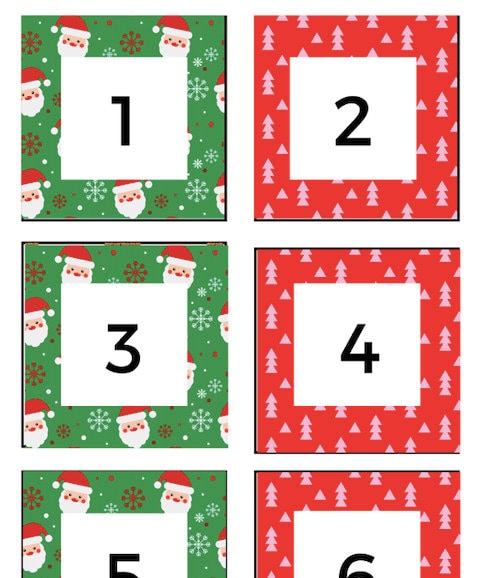 December Calendar Numbers Christmas Classroom - Etsy Canada