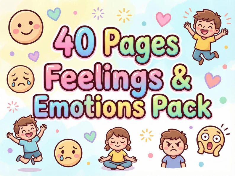 Feelings and Emotions Coloring Pages for Kids | Preschool Activity ...
