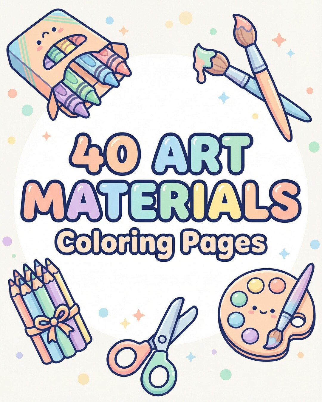 40 Art Materials Coloring Pages for Kids | Creative Learning Activities ...