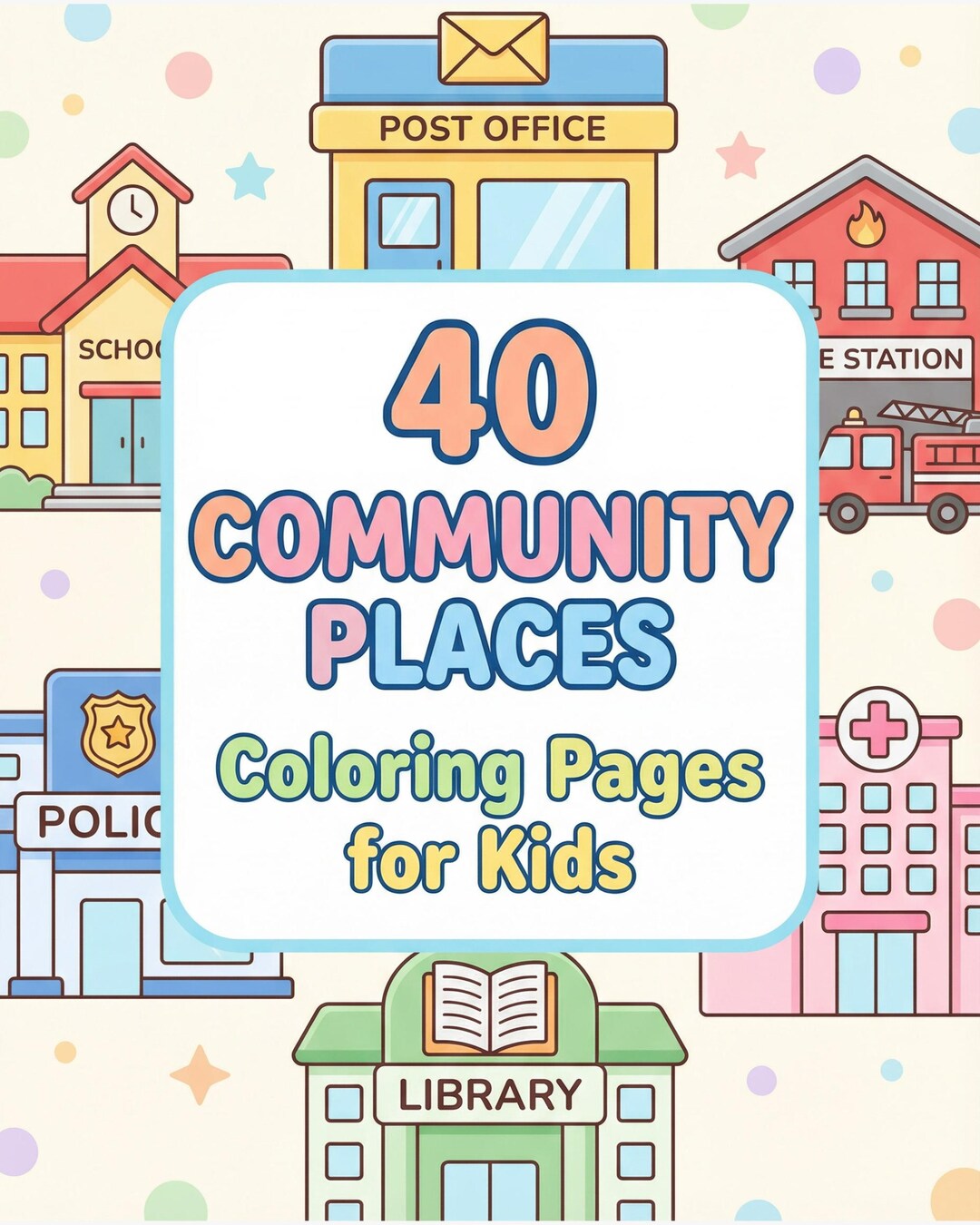 Community Places Coloring Pages for Kids | Preschool Learning (PDF ...