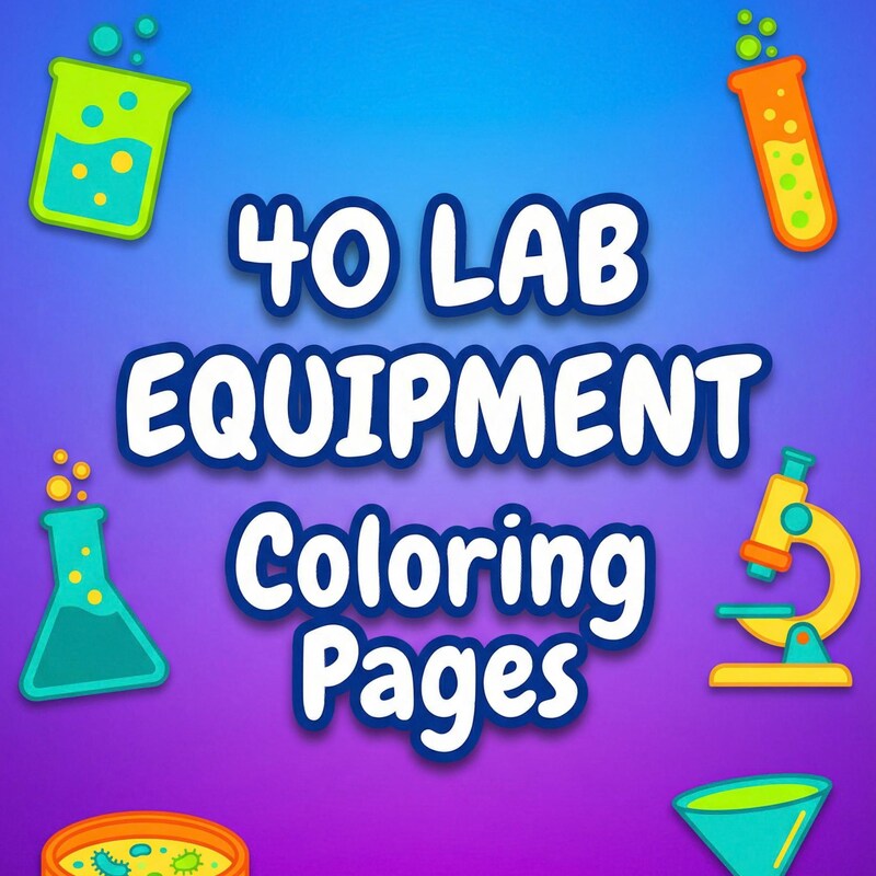 Lab Week Coloring Pages - Etsy