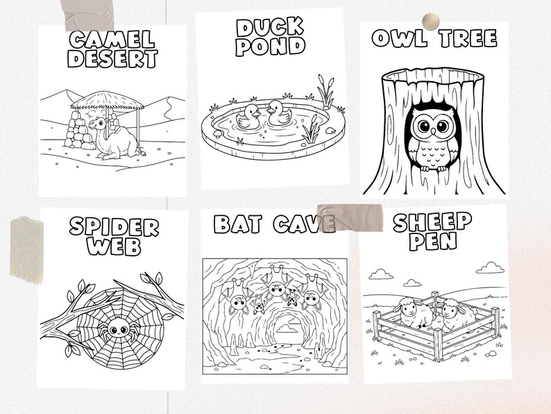 40 Animal Homes Coloring Pages for Kids | Preschool Early Learning ...