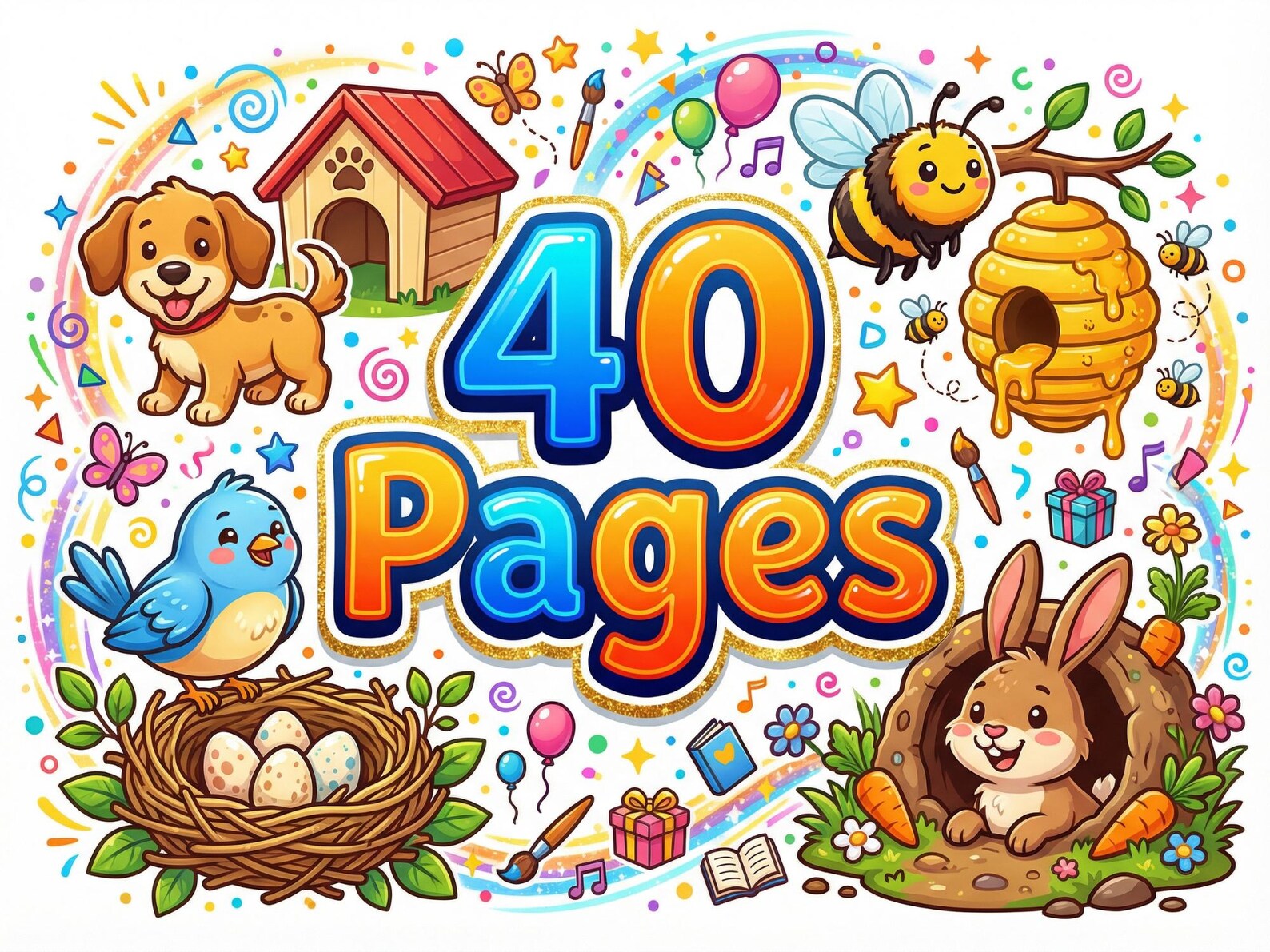 40 Animal Homes Coloring Pages for Kids | Preschool Early Learning ...