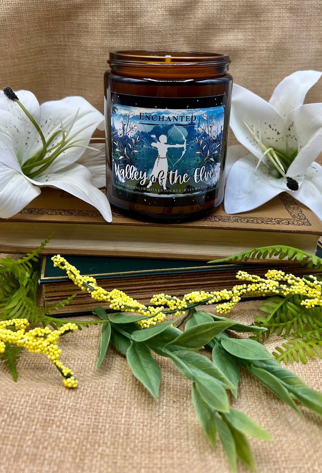 Valley of the Elves Candle | Lilac, Moonlit Honeysuckle, & Rainwater Dew Scented - Etsy