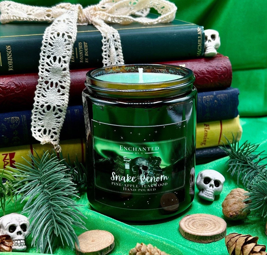 Snake Venom Candle Pine, Apple, & Teakwood Scented - Etsy