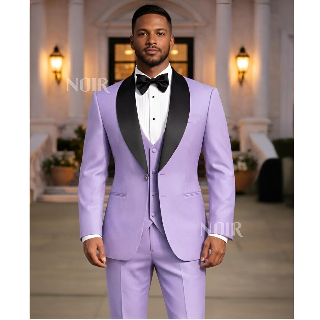 Lavender Purple Tuxedo Suit Trauanzug Herren Costume Homme Elegant ...