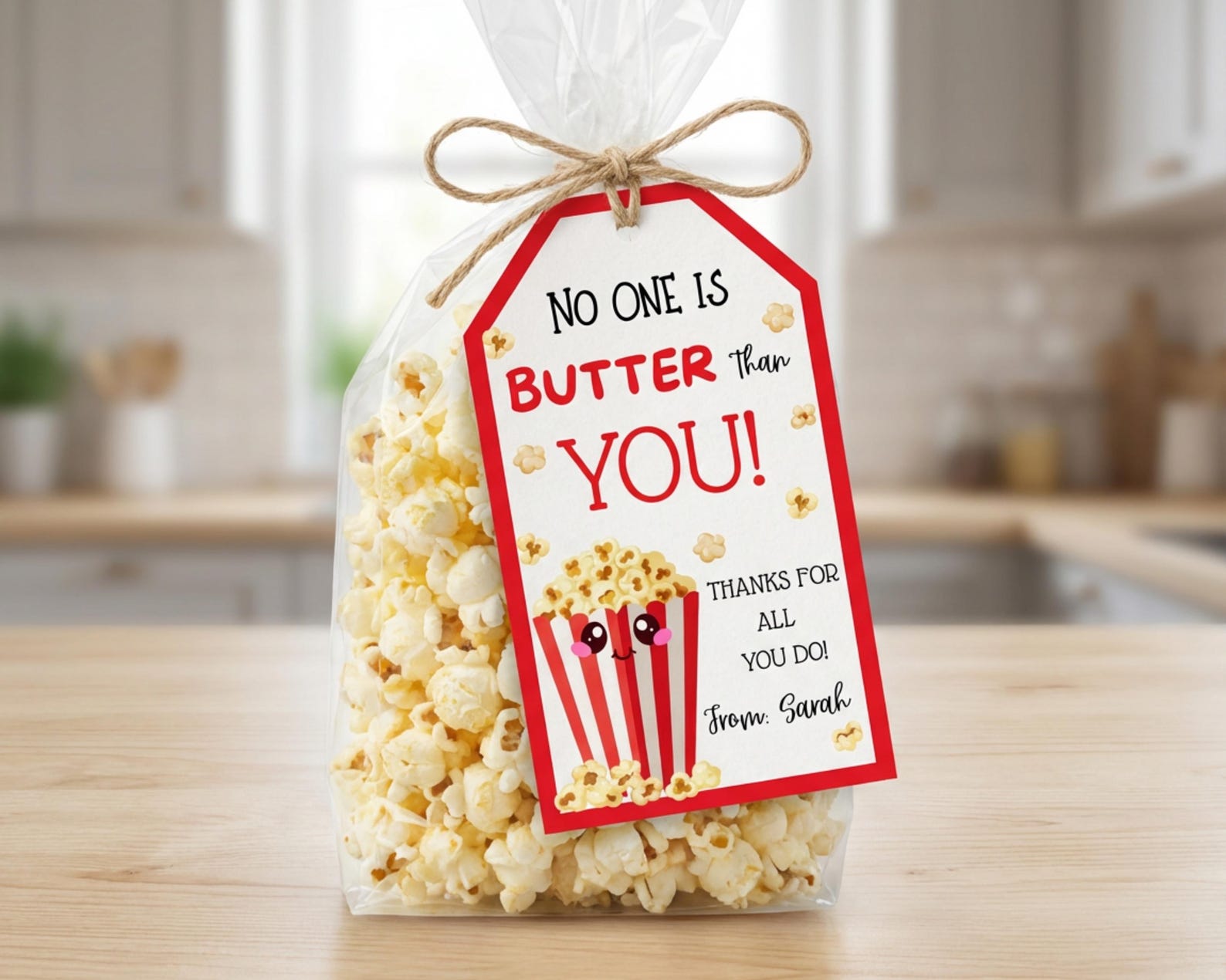Popcorn Gift Tag Printable, Teacher, Employee, Staff, Nurse, Coworker ...