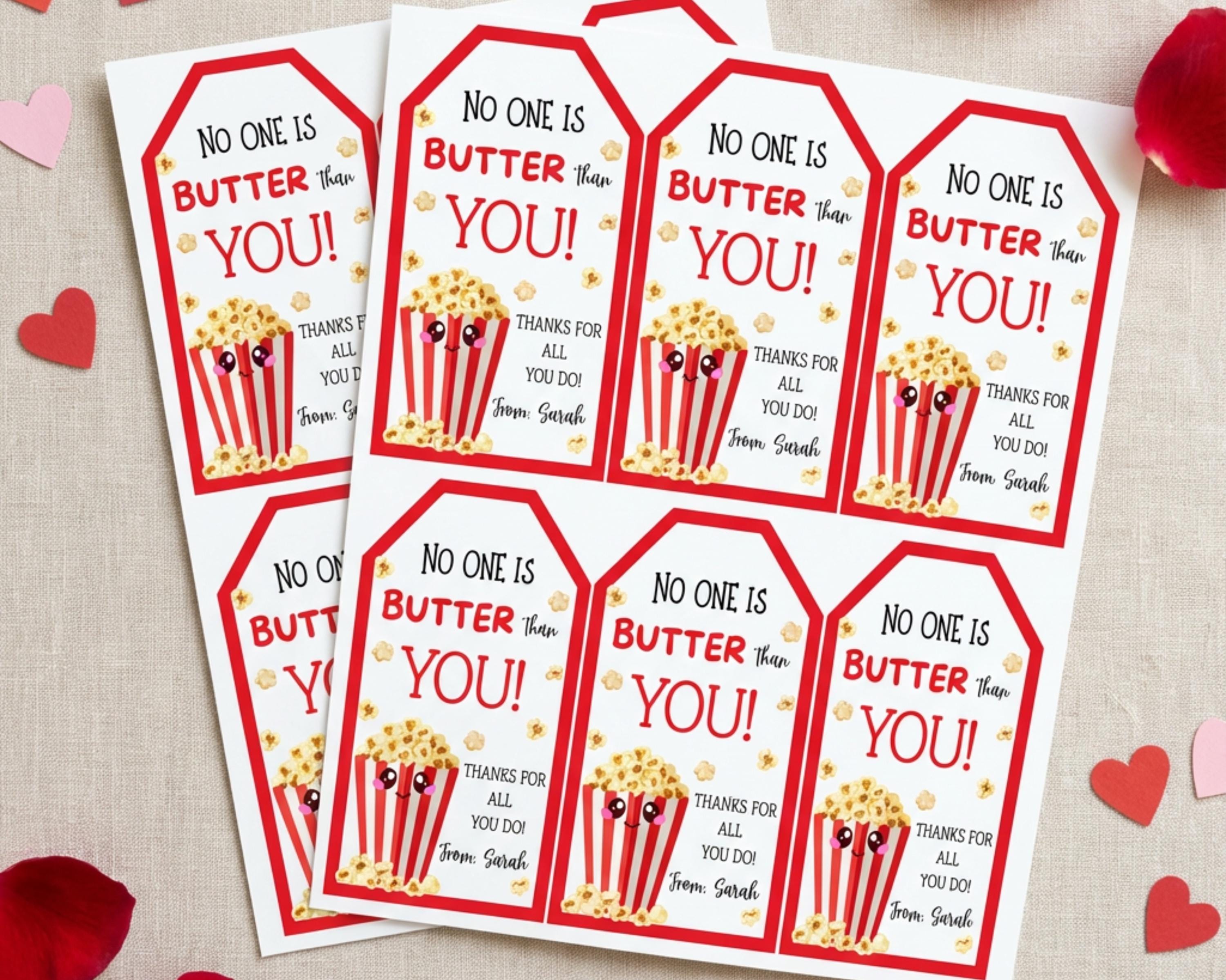 Popcorn Gift Tag Printable, Teacher, Employee, Staff, Nurse, Coworker ...