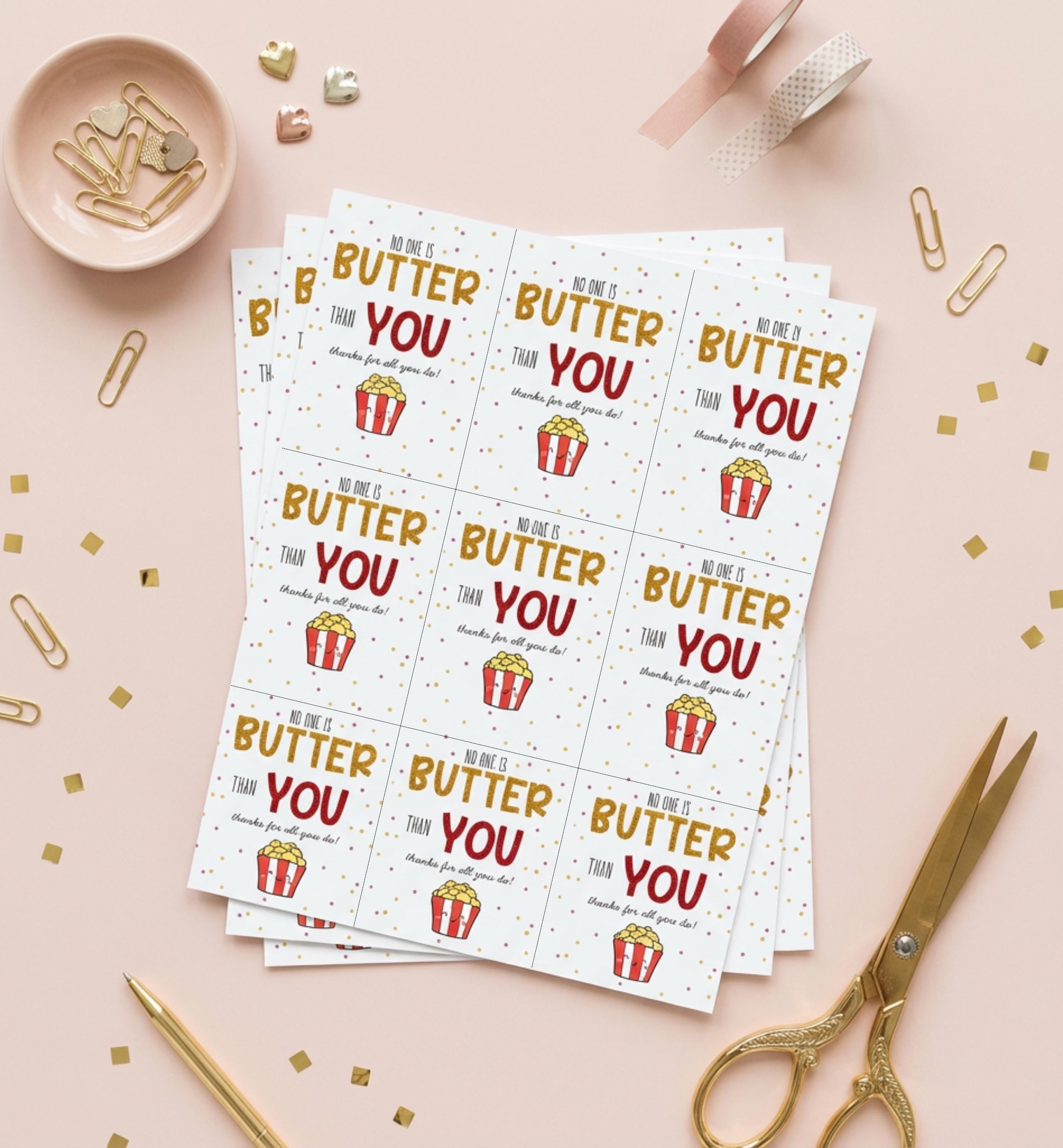 Popcorn Gift Tag Printable, Teacher, Employee, Staff, Nurse, Coworker ...