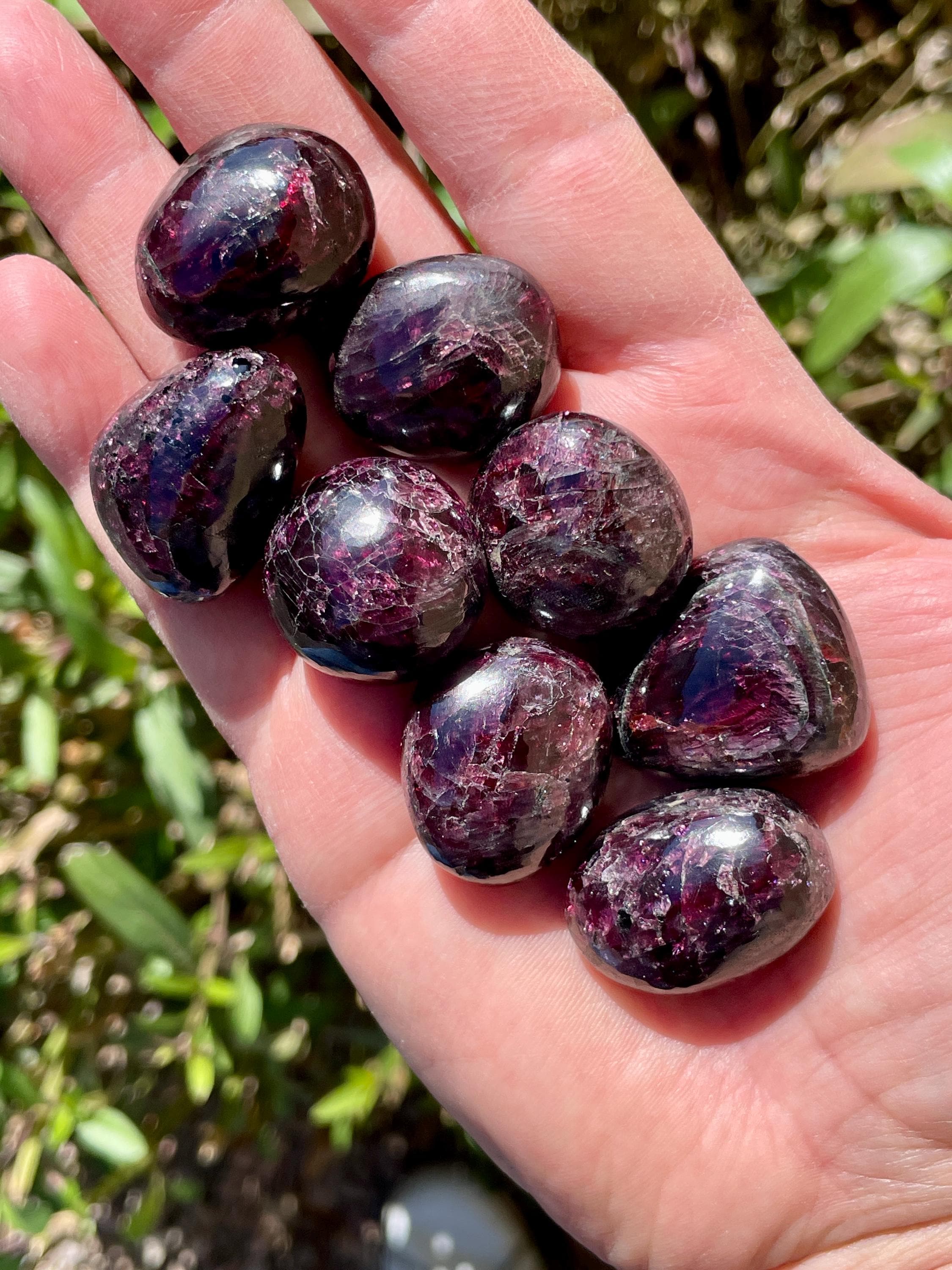 Polished Almandine Garnet Tumbled Stone, Great Quality and Beautiful ...