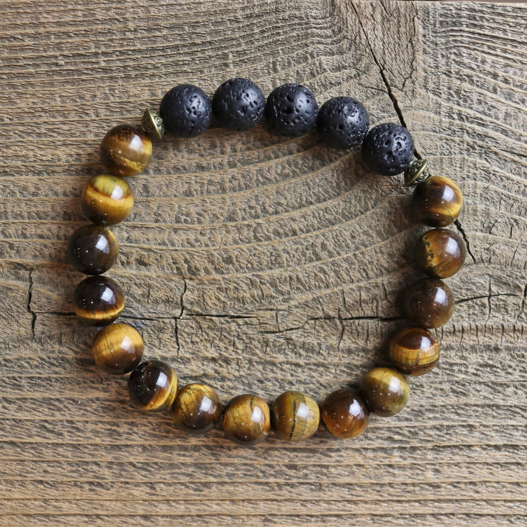 Tiger Eye Lava Rock Bracelet: Essential Oil Diffuser - Etsy