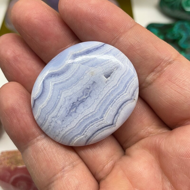 Blue Lace Agate Stone - Etsy