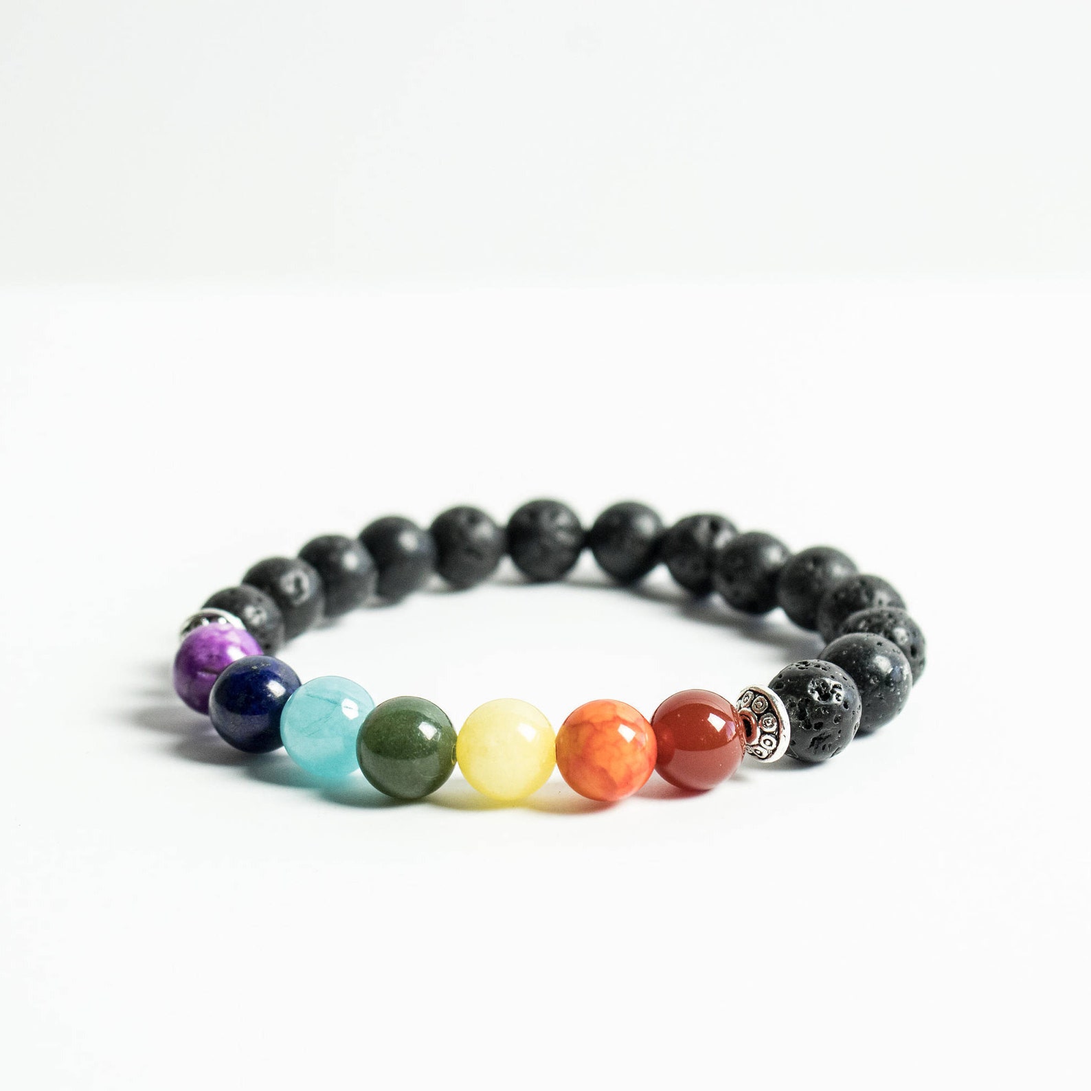 Chakra Essential Oil Diffuser Bracelet/aromatherapy Bracelet/lava Rock ...