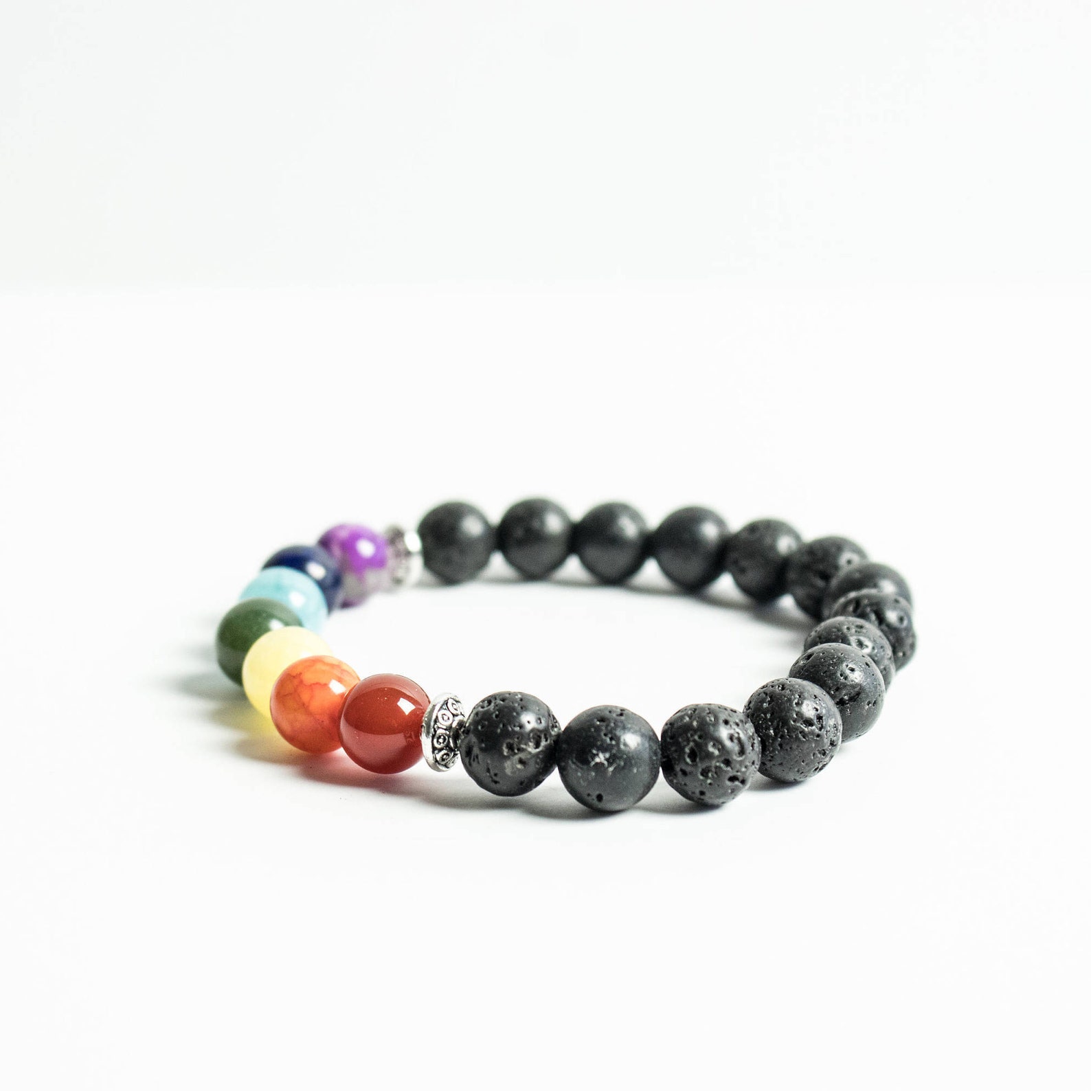 Chakra Essential Oil Diffuser Bracelet/aromatherapy Bracelet/lava Rock ...