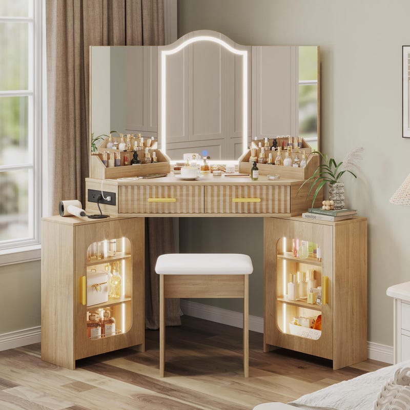 Makeup Table With Mirror - Etsy