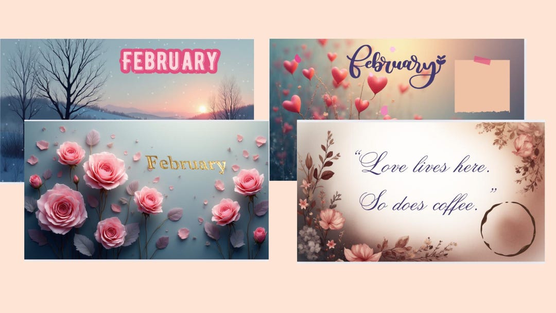 February Screensaver Bundle - Etsy
