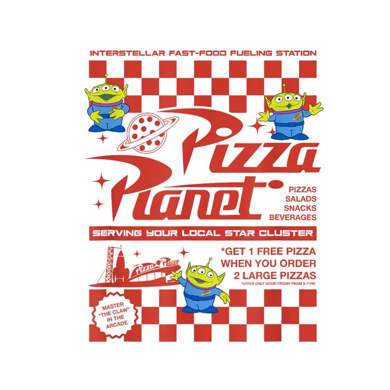 Pizza Planet Logo - Etsy