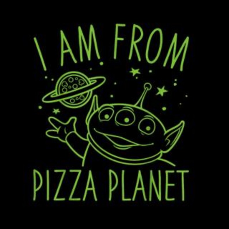 Toy Story Neon Green Alien Pizza Planet Logo (digital Download) - Etsy