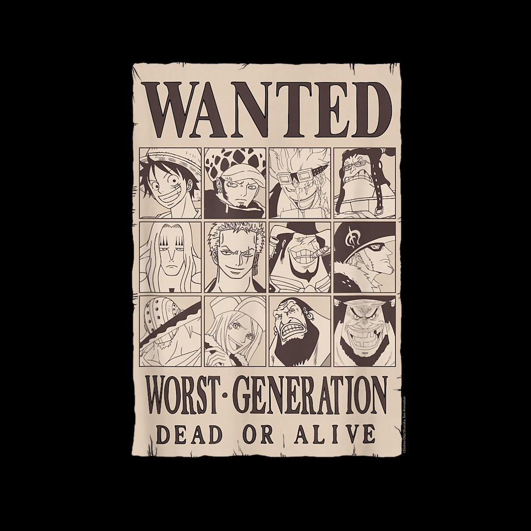 One Piece Anime Wanted Poster Collage PNG – Supernova Pirates (instant ...