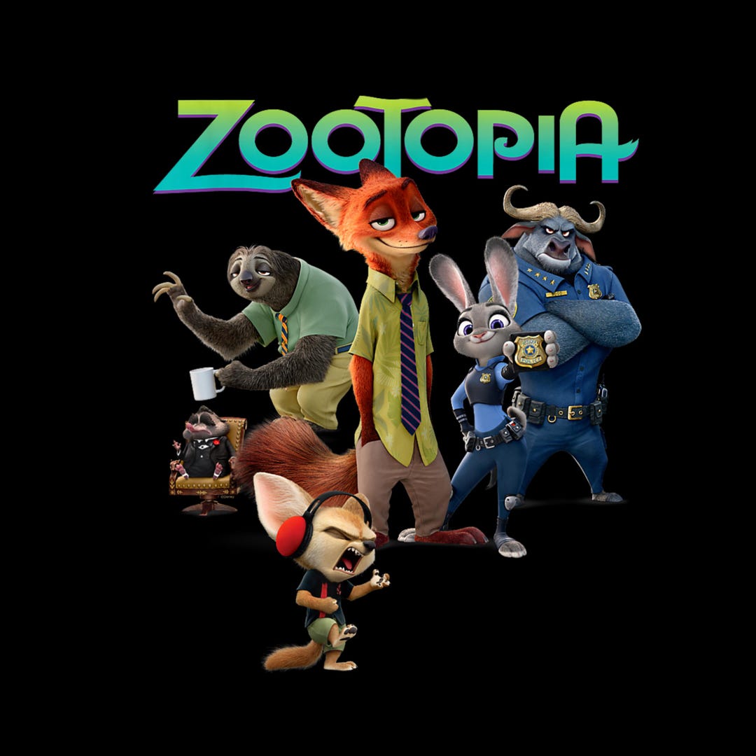 Zootopia Character Group and Logo – Cute Animated Movie Inspired PNG ...