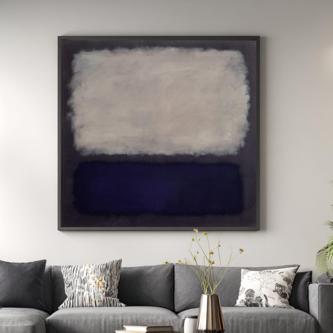 Mark Rothko Style Canvas Art, Two-tone Abstract Painting - Etsy