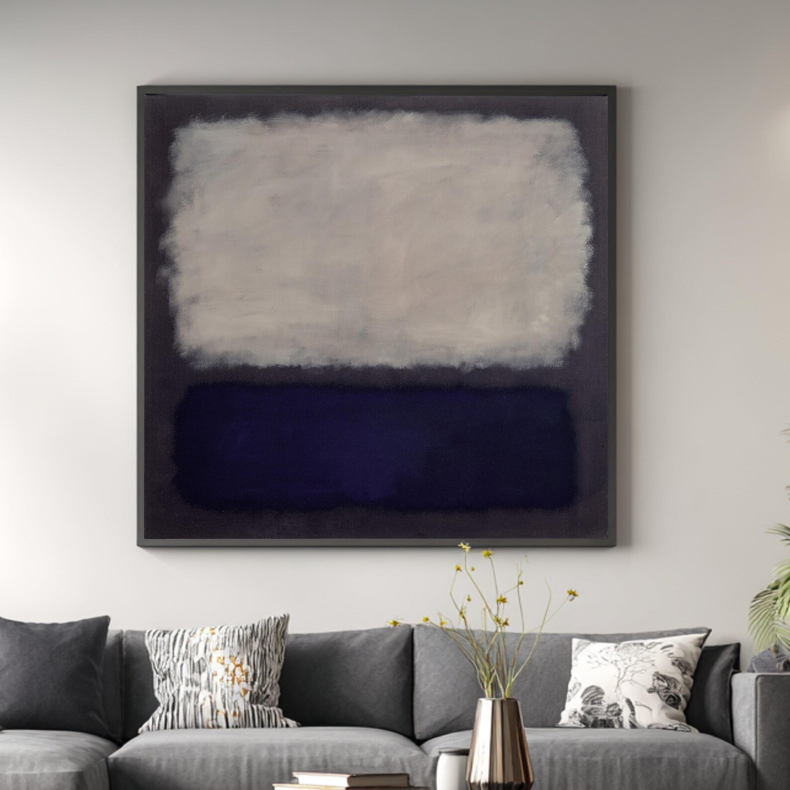 Mark Rothko Style Canvas Art, Two-tone Abstract Painting - Etsy