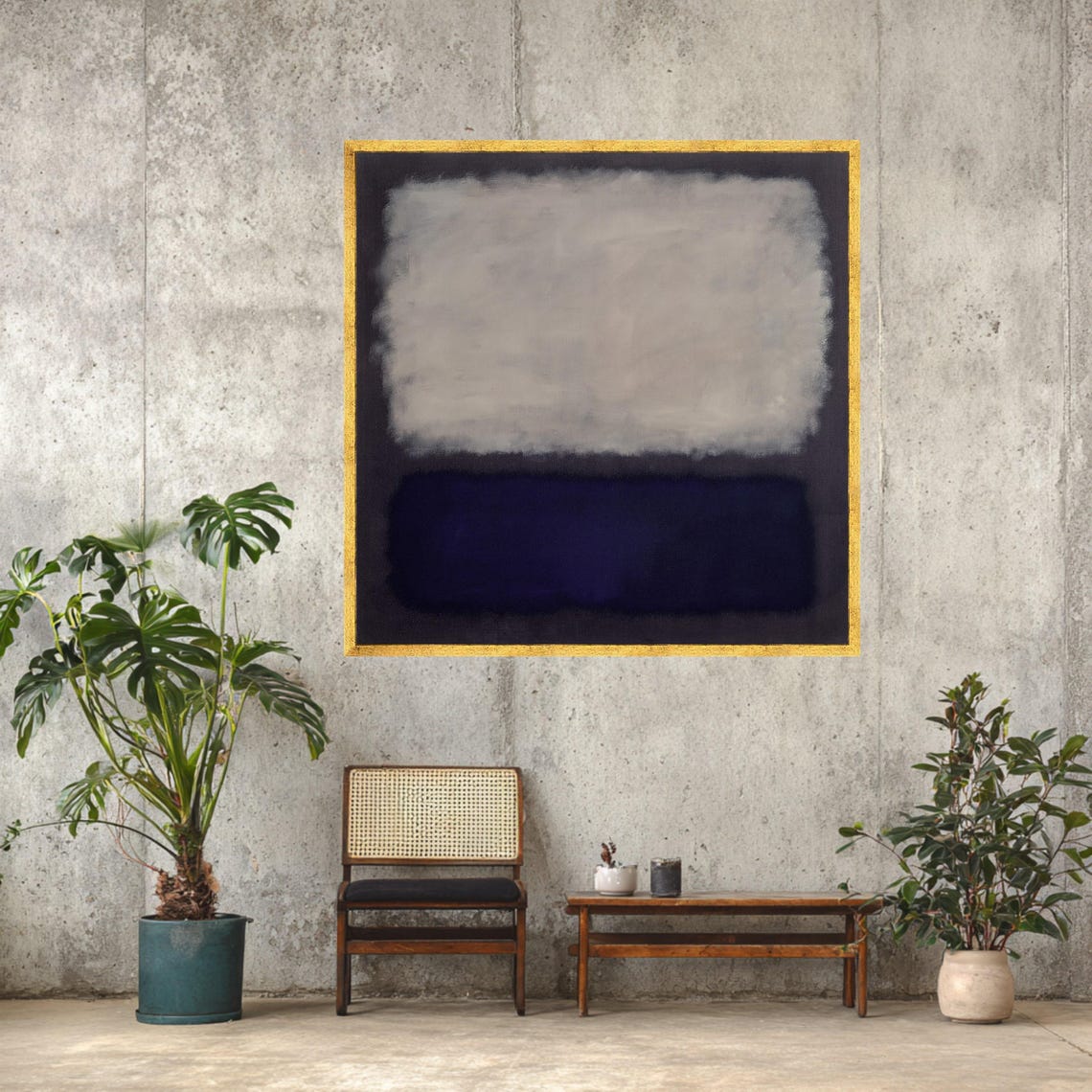 Mark Rothko Style Canvas Art, Two-tone Abstract Painting - Etsy