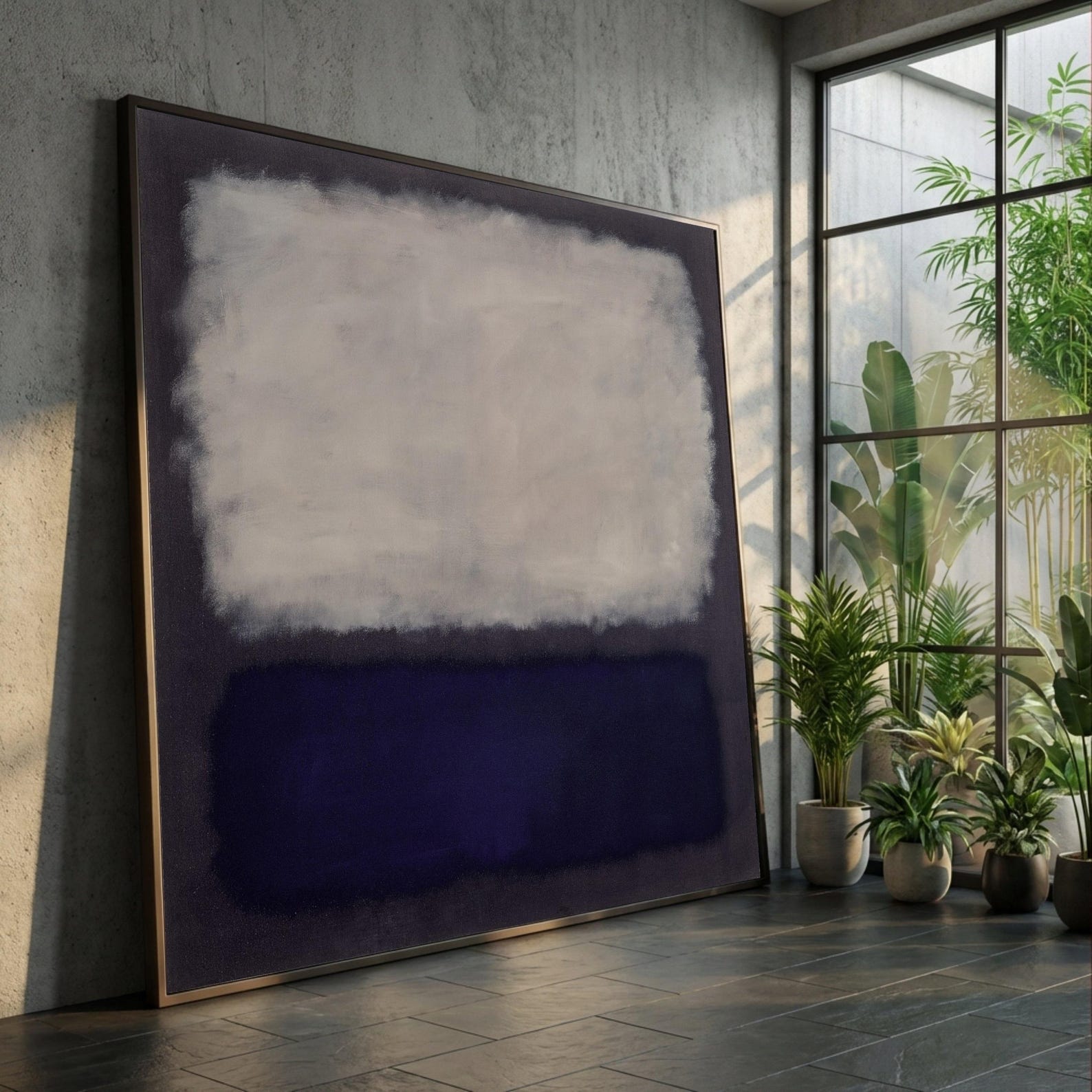 Mark Rothko Style Canvas Art, Two-tone Abstract Painting - Etsy