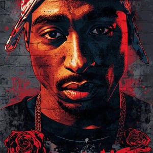 2pac Tupac Shakur 'thug Life' Art Poster, Hip Hop Decor (18x24") - Etsy