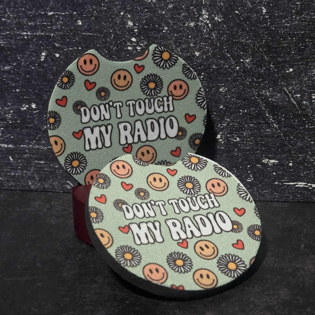 Don't Touch My Radio Car Coaster - Set of 2 - Etsy