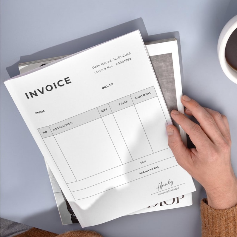 Editable Invoice Template, Printable Invoice, Custom Invoice Form ...