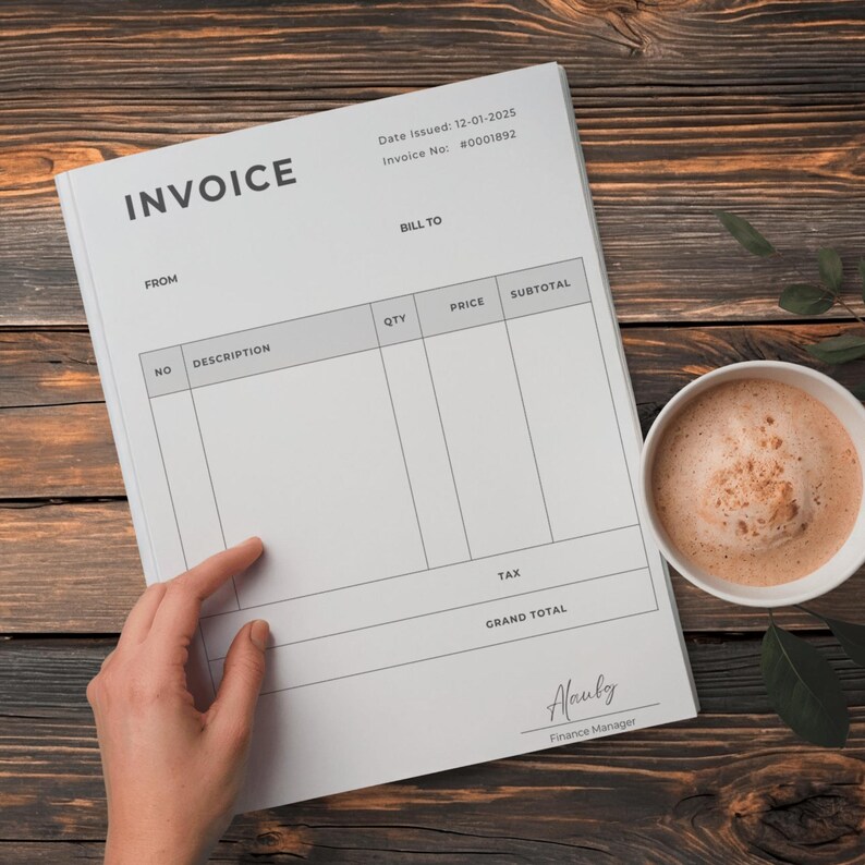 Editable Invoice Template, Printable Invoice, Custom Invoice Form ...