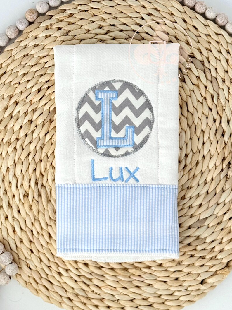 Monogrammed Burp Cloth Set of 3, Monogrammed Burp Cloths Pick Your Own ...