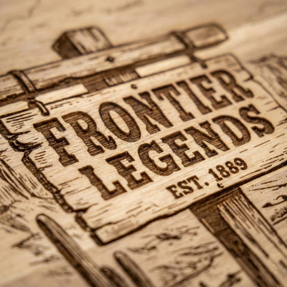 Western Frontier Legends SVG | Rustic Desert Engraving Design for ...