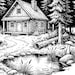 Log Cabin Laser Cut SVG | Rustic Forest Engraving Design - Etsy