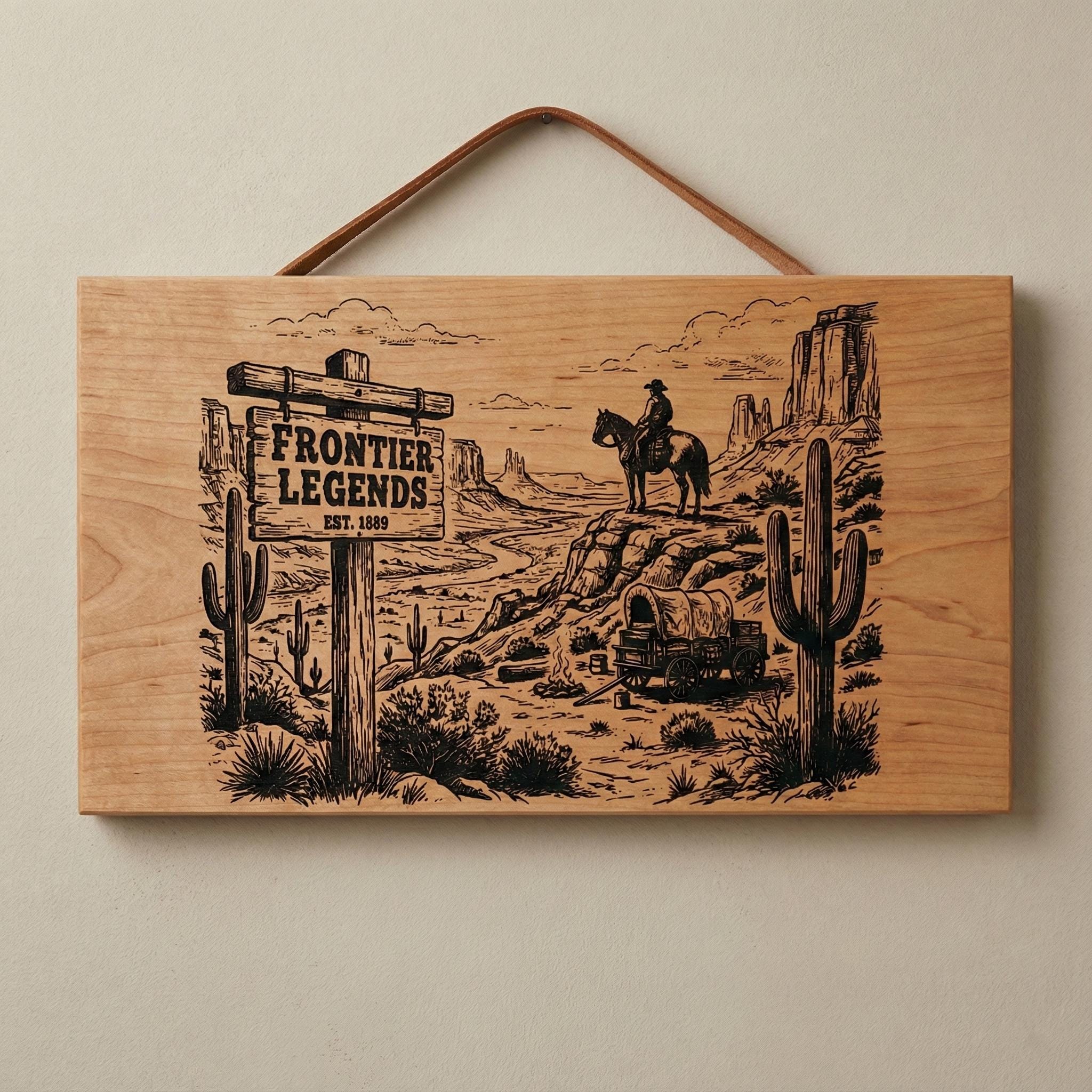 Western Frontier Legends SVG | Rustic Desert Engraving Design for ...