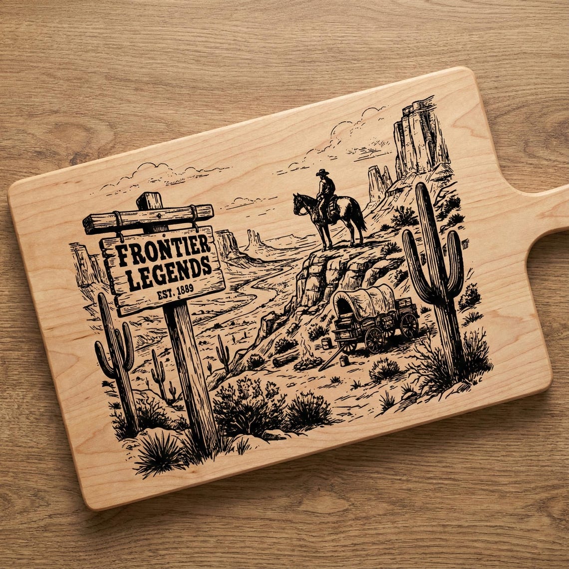 Western Frontier Legends SVG | Rustic Desert Engraving Design for ...