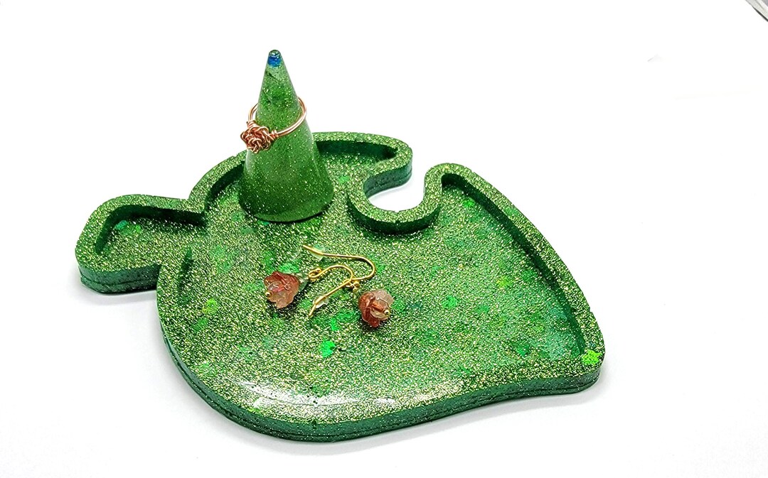 Animal Crossing Leaf Tray Ring Cone ACNH Resin Leaf Jewelry Tray Holder ...