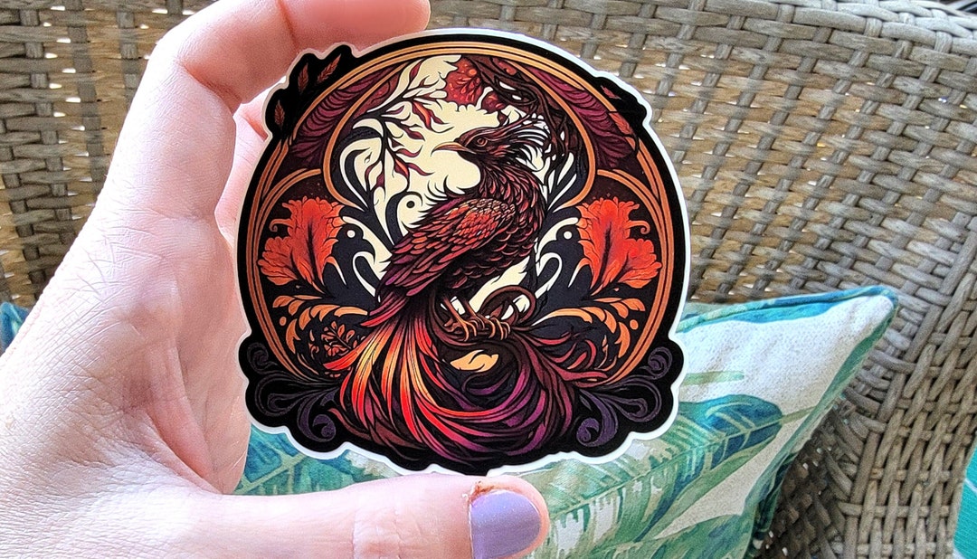 Dark Phoenix Sticker Vinyl Decal, Phoenix Rising Decal, Firebird ...