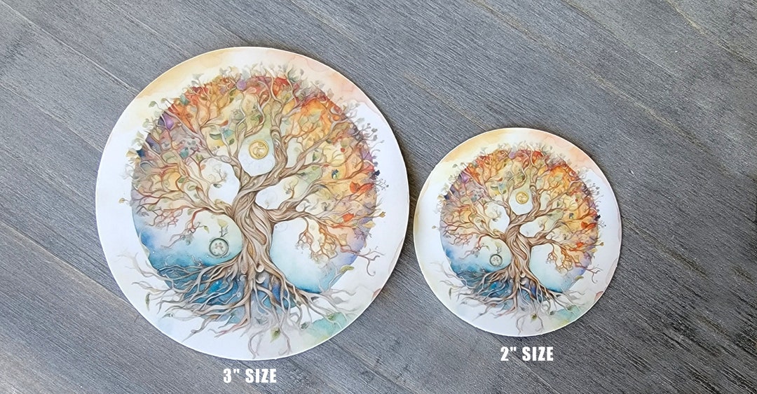 Watercolor Tree of Life Sticker 2" or 3" Whimsical Fantasy Tree LOTR ...