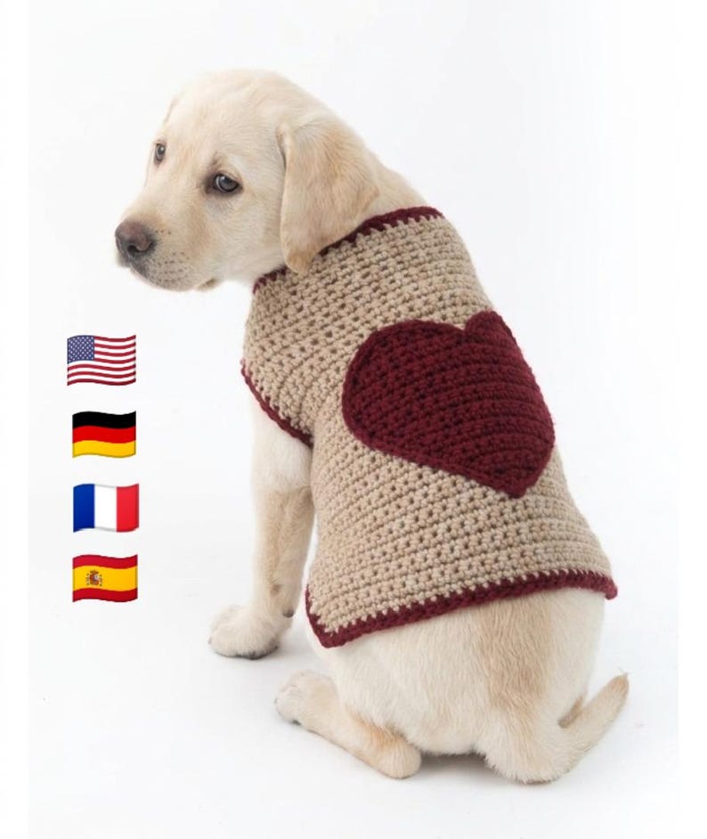 Crochet Dog Sweater Pattern | Cozy Pet Coat PDF (instant Download) - Etsy