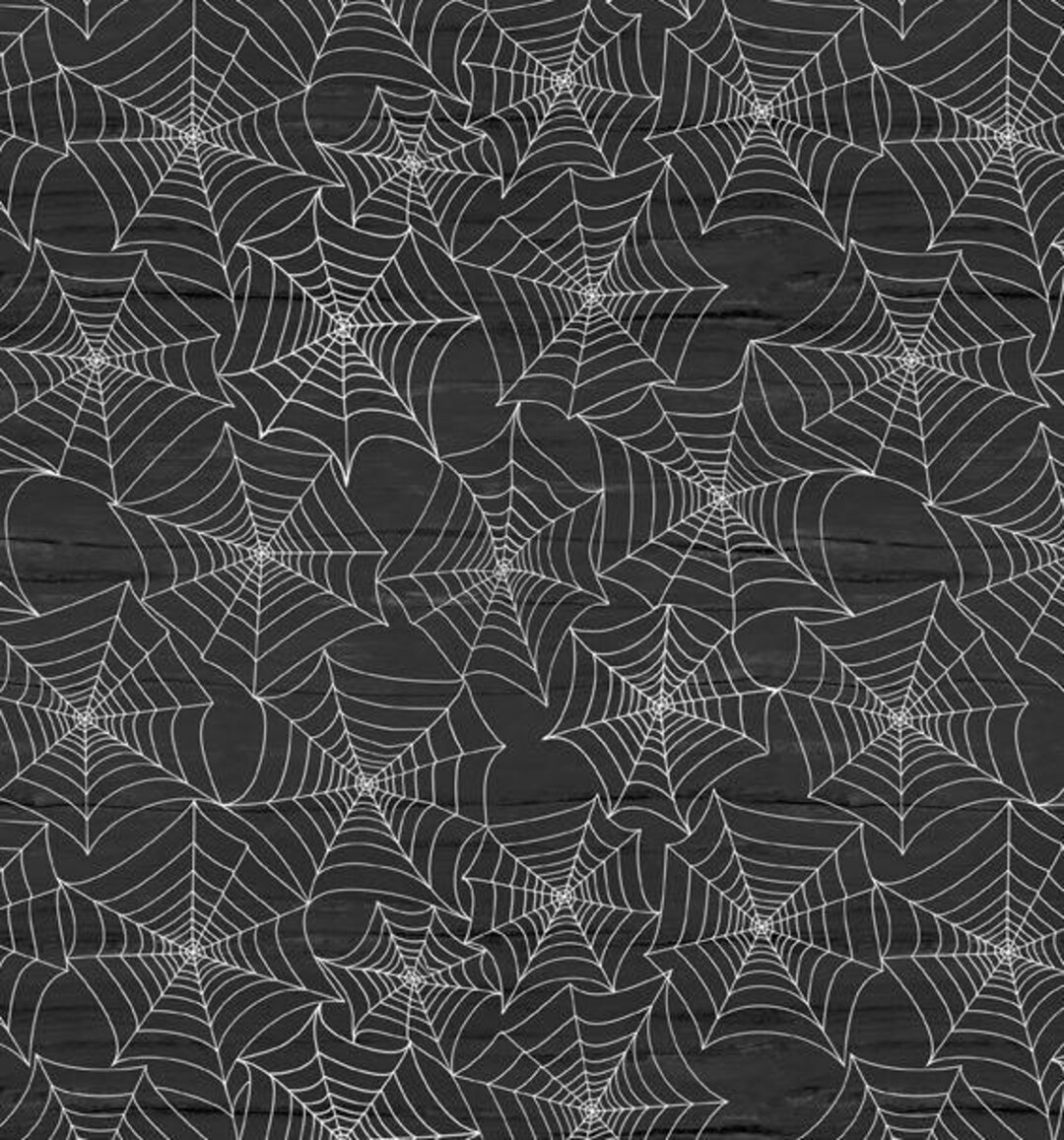 Spider Web Fabric, Spooky Fabric, Quilting Cotton by the Yard ...